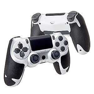 HOTLINEGAMES 2.0 Plus Controller Grip Compatible with PS4 DualShock 4 Controller, Textured Soft Skin Kit, Pre-Cut, Easy to Apply, Sweat-Absorbent (for Handle Grips)