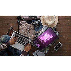 AOC 16T2 15.6" Full HD (1920 x 1080) Touch-enabled portable IPS monitor, USB-C and Micro HDMI inputs, Built-in battery, Stereo speakers, SmartCover, AutoPivot, VESA. For laptops, PC, Mac, consoles
