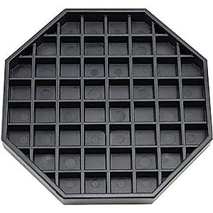 Octagon Coffee Drip Tray by Hard Black Plastic for Coffee Countertop (6" - 1 Pcs)