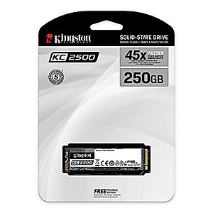 Kingston KC2500 250 GB Solid State Drive - M.2 2280 Internal - PCI Express NVMe (PCI Express NVMe 3.0 x4)