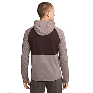 Nike Therma-FIT Men's Pullover Training Hoodie (Medium, Brown Basalt/Heather/Total Orange) DD2112-203
