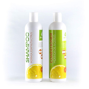 Green Virgin Products, Soap nut, Moringa Citrus, Shampoo and Moringa Oil, Citrus, Conditioner, Combo