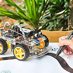 OSOYOO Robot Car Starter Kit for R3 | STEM Remote Controlled Educational Motorized Robotics for Building Programming Learning How to Code | IOT Mechanical DIY Coding for Teens Adults