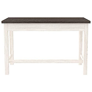 Signature Design by Ashley Dorrinson Modern Farmhouse 47" Home Office Desk with 2 Drawers, Whitewash