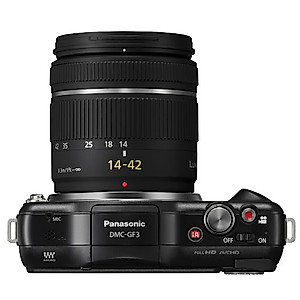 Panasonic Lumix DMC-GF3KK 12 MP Micro 4/3 Mirrorless Digital Camera with 3-Inch Touchscreen LCD and 14-42mm Zoom Lens (Black) (Discontinued by Manufacturer)