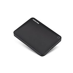 Toshiba Canvio Connect II 1TB Portable Hard Drive, Black (HDTC810XK3A1)