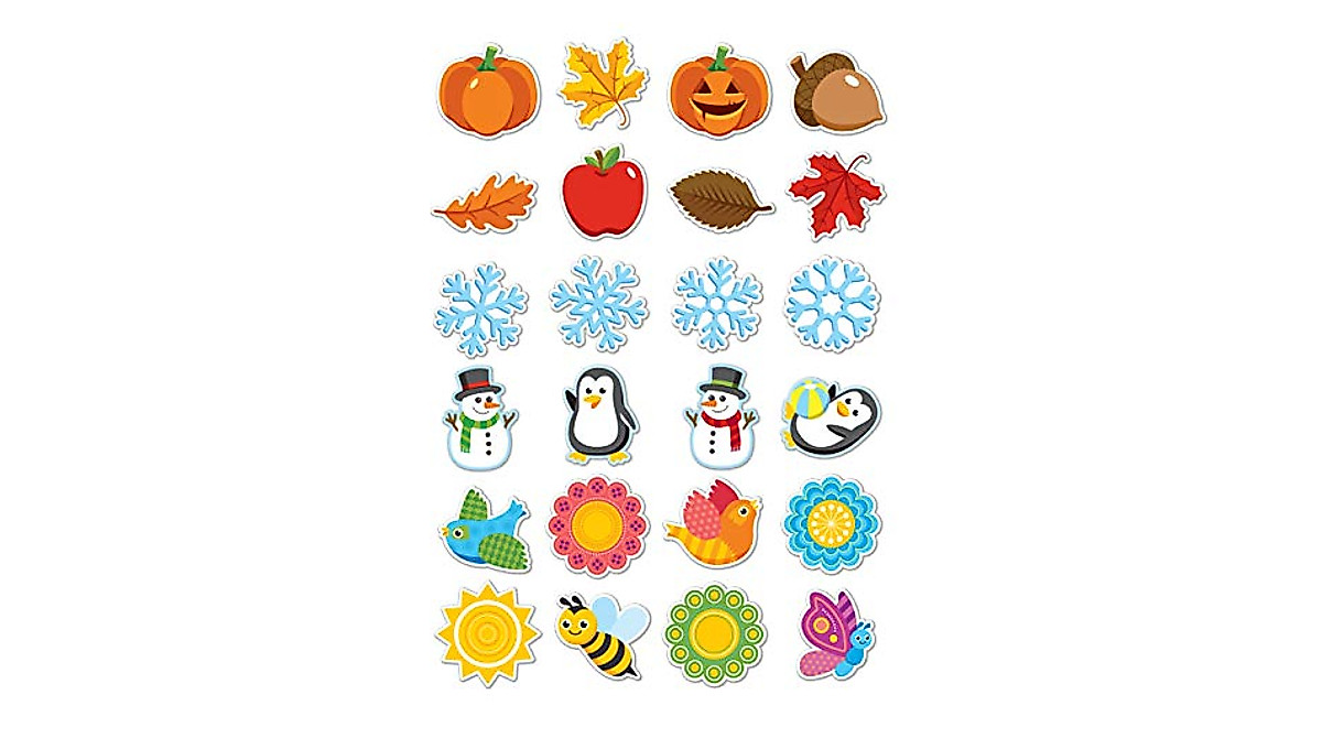 Seasonal Bulletin Board Decorations - 96 Pack