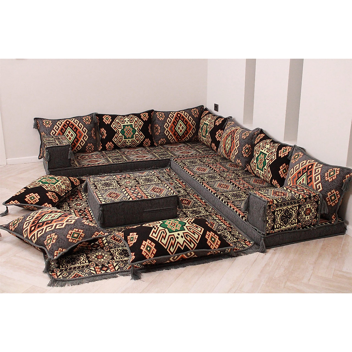 Arabic Majlis Sofa Set, Arabic Cushions, Modular Sofa, Moroccan Sofa, Furniture