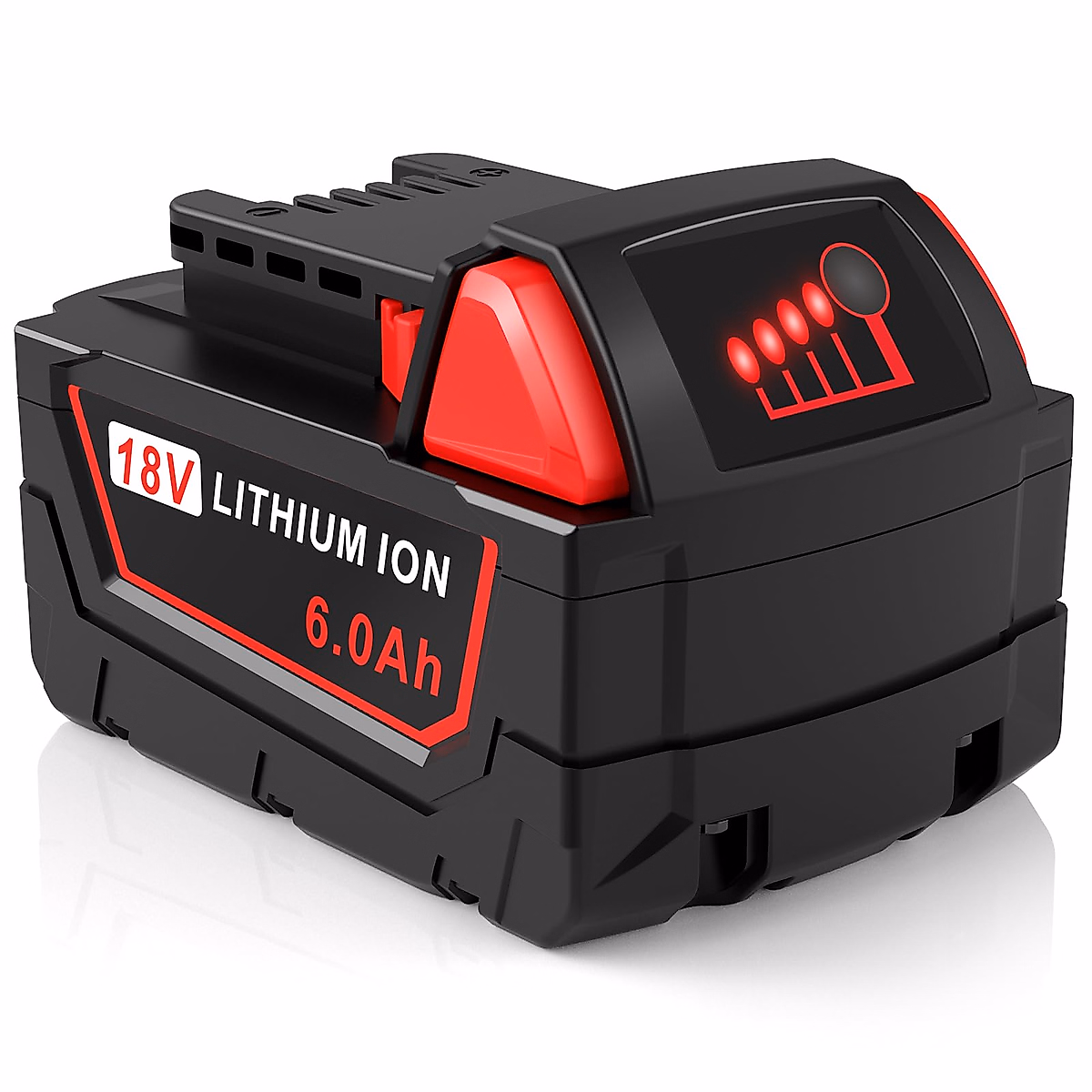 Cukect 18V 6.0Ah Battery Replace for All Milwaukee M18 Battery 48-11-1850 48-11-1840 48-11-1890 48-11-1815 M18 M18B Cordless Power Tools Lithium-Ion Battery