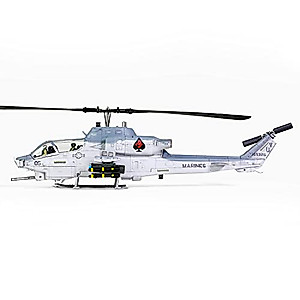 Forces of Valor Waltersons FOV-820004A-1 1:48 Scale Bell Textron Licensed AH-1W Cobra Helicopter with NTS Exhaust Army Super Diecast Military Collectible, US Navy Blue, One Size