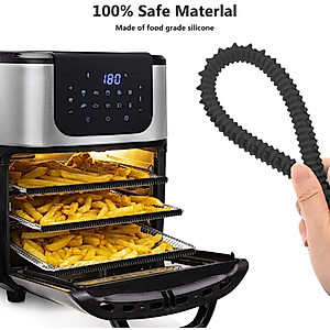 4PCS Silicone Oven Rack Shields Oven Rack Protectors Oven Shelf Guard Toaster Baking Edge Shields Heat Resistant Protect Against Burns and Scars