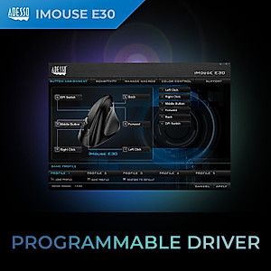 Adesso Imouse E30-2.4GHz Wireless Ergonomic Vertical Right-Handed Mouse, Black