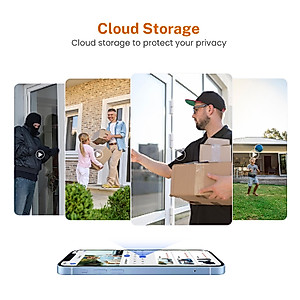Biglory Video Doorbell Camera Wireless with Chime, AI Human Detection, 2-Way Audio, Live View, 2.4G WiFi, Night Vision, Cloud Storage, Battery Powered, Indoor Outdoor Surveillance