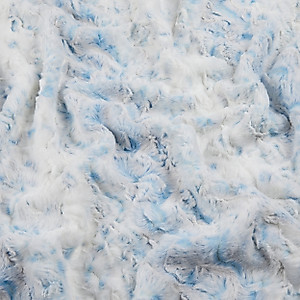 Shannon Minky Luxe Cuddle Snowy Owl Sky, Fabric by The Yard