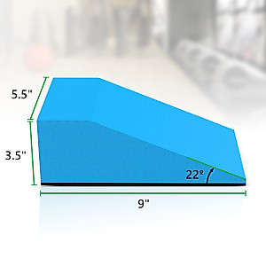 Lumia Wellness Yoga Foam Wedge Blocks, Pelvic Sacral Block, Non-Slip Bottom, Calf Raise, Squat Block, Wrist Support, Pilates