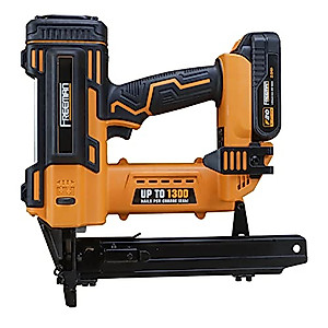 Freeman PE20VFS16 20 Volt Cordless 16-Gauge 1" Fencing Stapler Kit with Lithium Ion Battery, Charger, and Bag – 1300 Shots per Charge