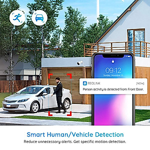 REOLINK PoE Outdoor Home Security Cameras, 5MP Dome Bullet IP Surveillance Cameras, Smart Human/Vehicle Detection, Work with Smart Home, Time-Lapse, 2X RLC-510A Bundle with RLC-520A (Pack of 2)