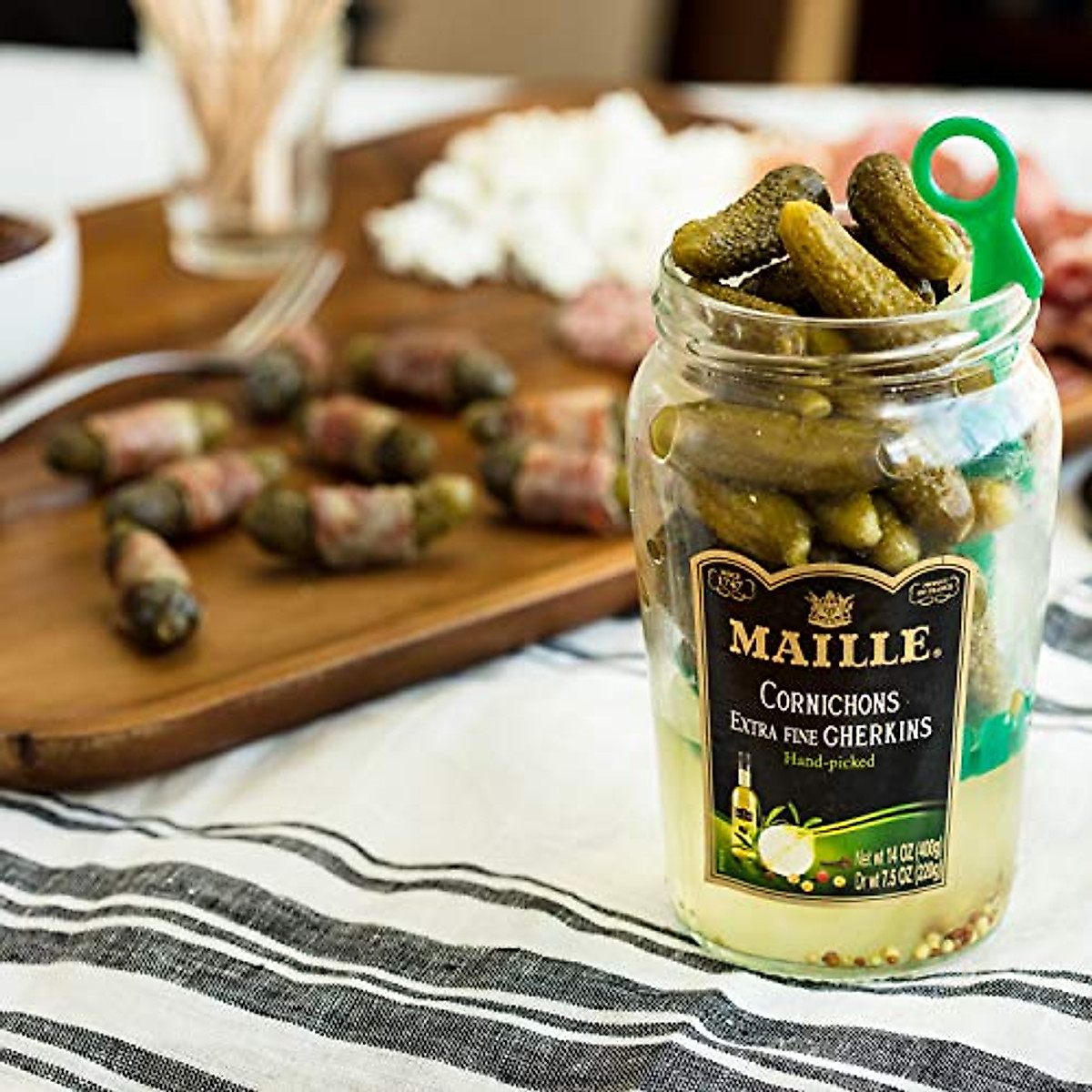 Maille Pickles Cornichons Original The perfect cornichon for garnishing a gourmet sandwich or snacking Product of France 13.5 oz