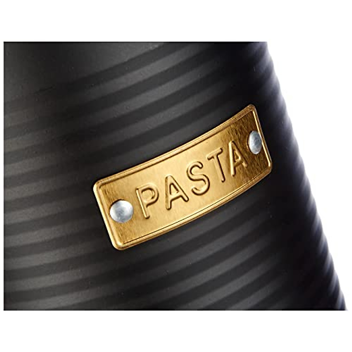Typhoon Otto Black Pasta Storage Canister, Black/Gold