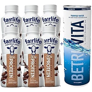 Fairlife Protein Shakes | Nutrition Plan Protein Shake | Chocolate, Vanilla, Strawberry | Core Power Elite | Fair life Protein Shakes Variety Pack |11.5 Fl Oz Pack of 7 | Plus Canned Water to Help you stay Hydrated - Limited Edition