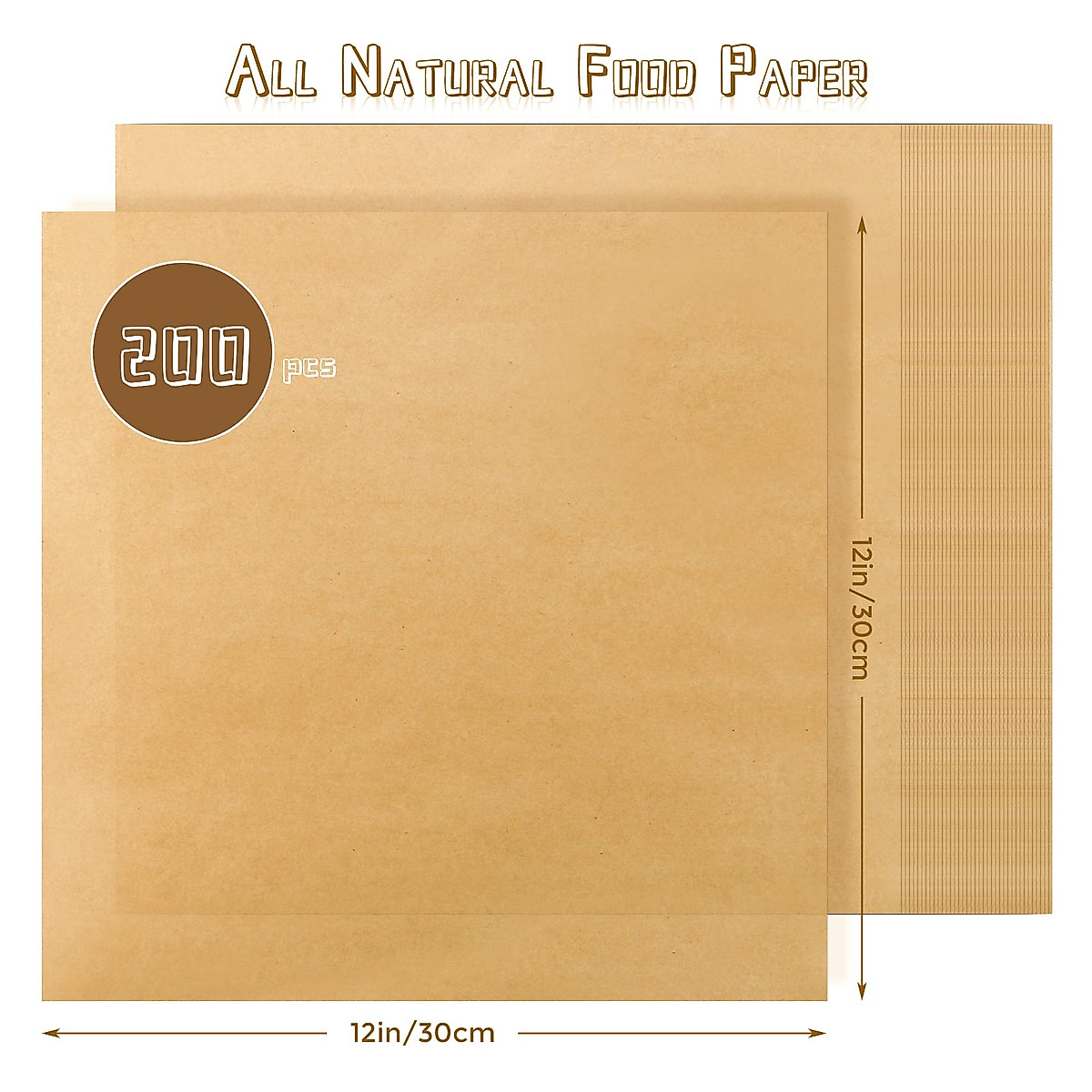 Cmkura 200 Sheets Deli Paper Sheets Checkered Dry Waxed Paper Liners for Plastic Food Basket, Special for Wrapping Bread and Sandwiches(12" X 12")