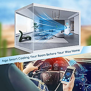 Aigostar Portable Air Conditioners, 10000 BTU（6500 BTU SACC）Smart 4-in-1 Dehumidifier, Fan, AC Unit, WIFI App & Remote Control, Compatible with Alexa & Google Assistant, 24H Timer, Window Kit, White