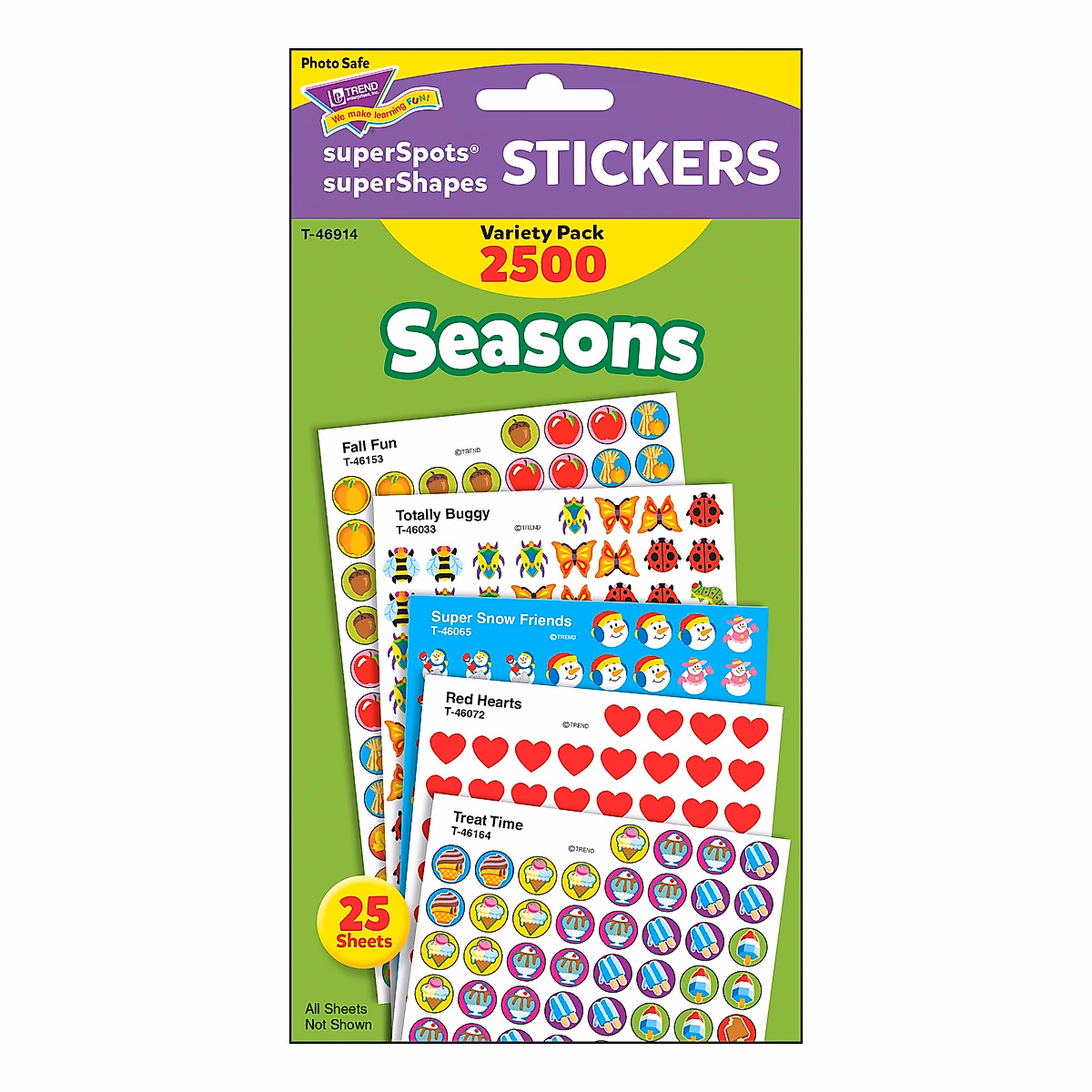 TREND enterprises, Inc. Seasons superSpots/superShapes VarPk, 2500 ct