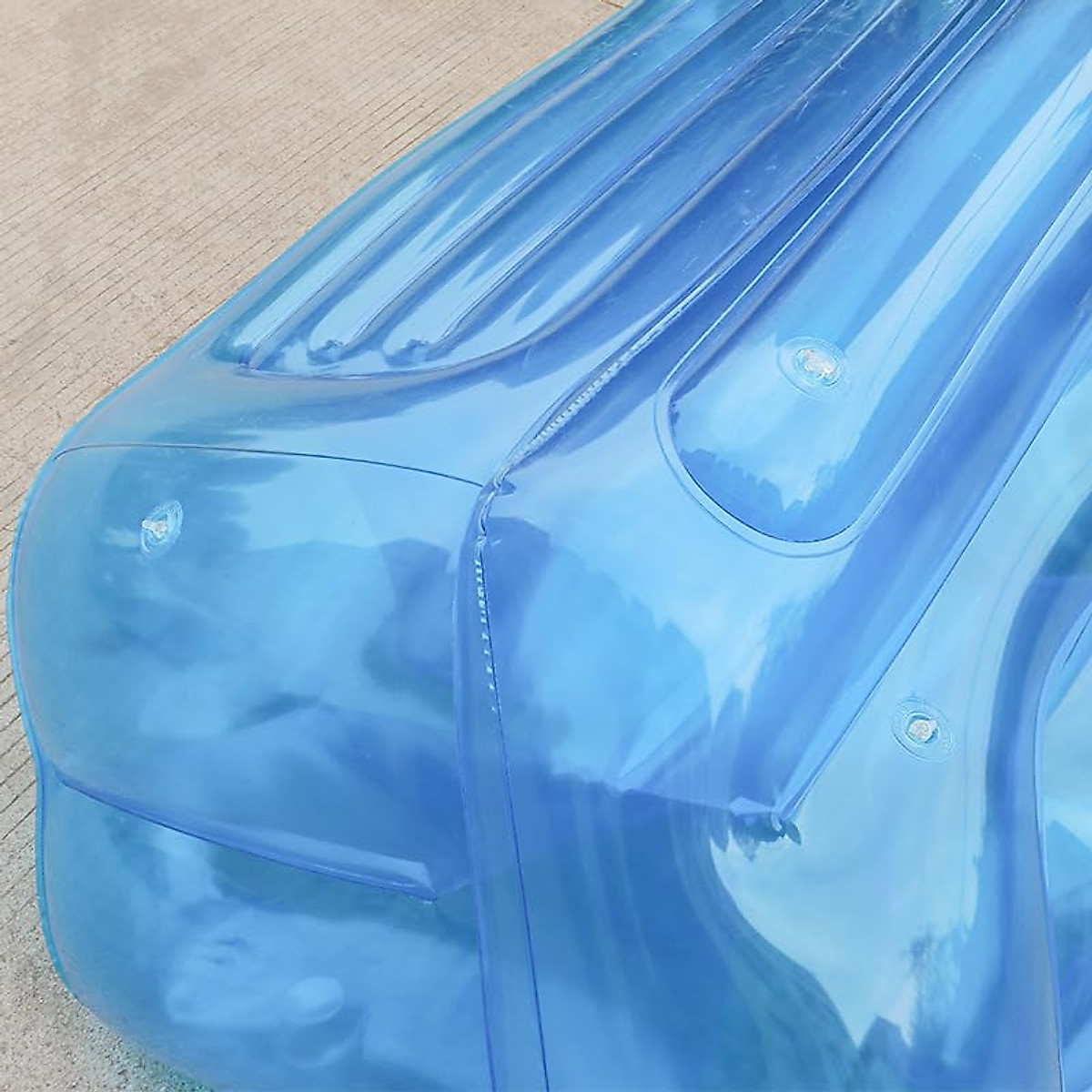 STARBRILLIANT Inflatable Transparent Double Sofa Chair Portable Camping Courtyard Sofa Inflatable Terrace Furniture