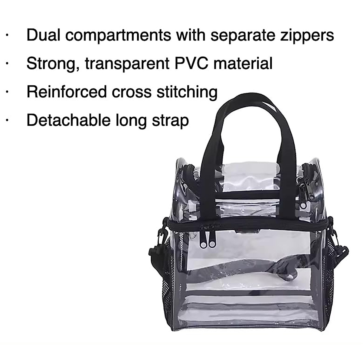 Generic Transparent Lunch Bag, Stadium-Approved, Heavy Duty, Large, Reusable, PVC Material