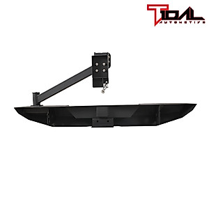 Tidal Steel Rear Bumper with Tire Carrier and Linkage Fit for 18-22 Wrangler JL