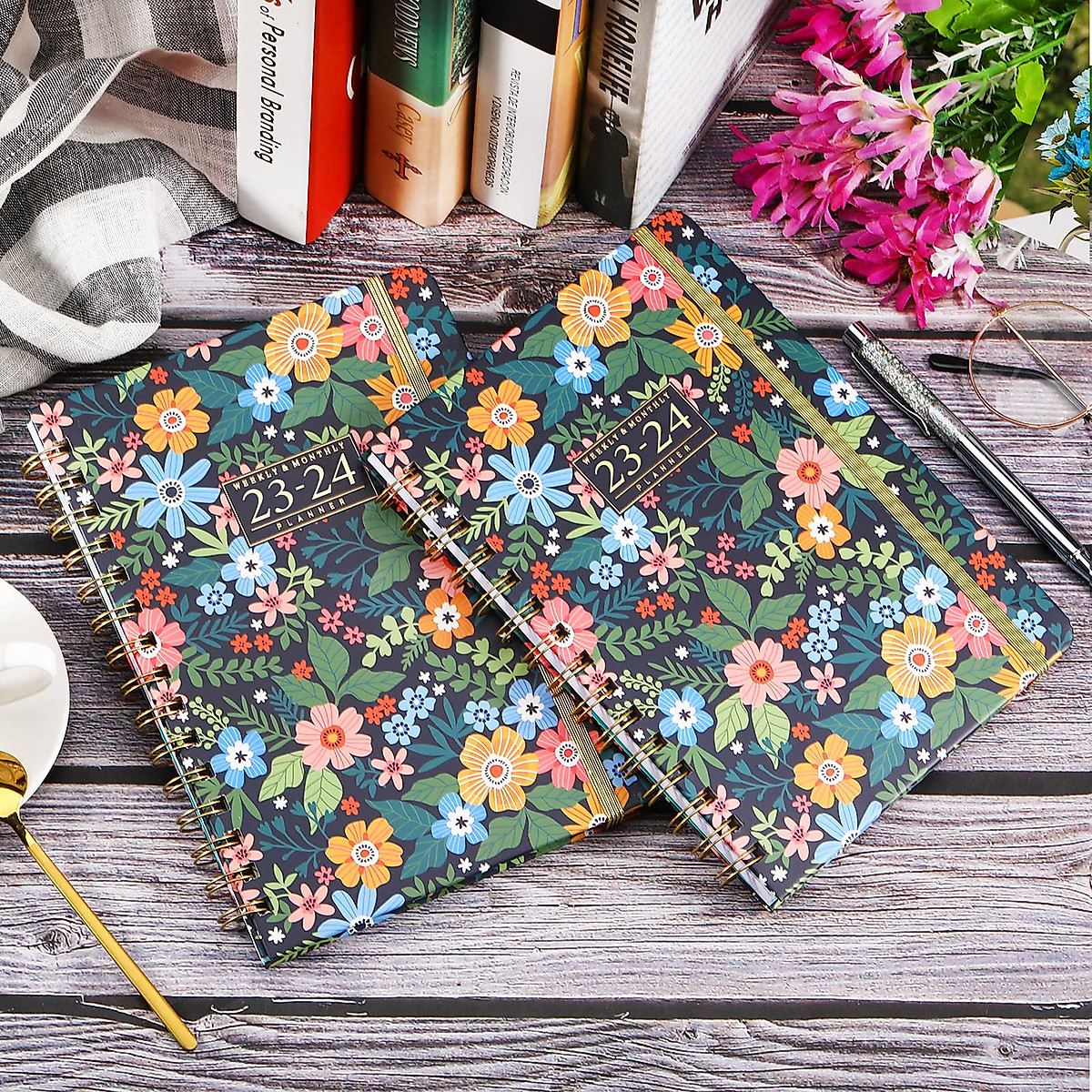 Planner 2023-2024,Academic Planner 2023-2024, July 2023,June 2024, with Weekly and Monthly Spreads, 6.3''x8.4'', Monthly Tabs, Back Pocket, Holidays, Thick Paper, Strong Binding & Notes