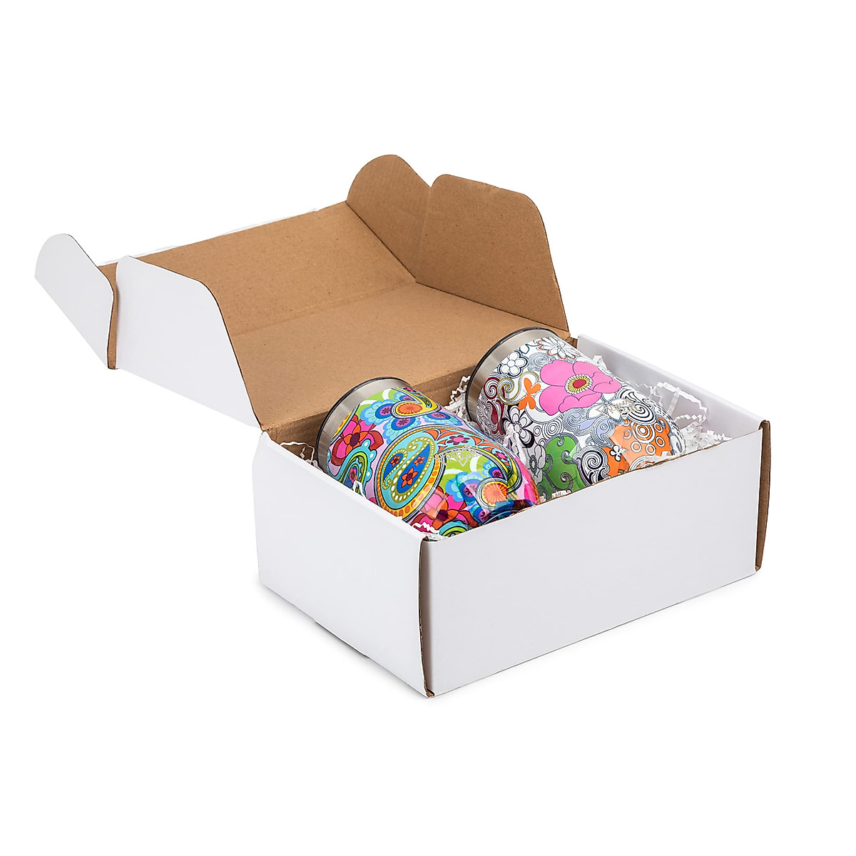 French Bull 12oz Wine Tumbler with Lid 2 Piece Gift Set, Double Wall Vacuum Insulated Stainless Steel Wine Glasses, Keep Drinks Cold For Hours, Stemless Portable Wine Glass - Raj/Delight