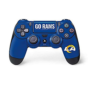 Skinit Decal Gaming Skin compatible with PS4 Pro/Slim Controller - Officially Licensed NFL Los Angeles Rams Team Motto Design