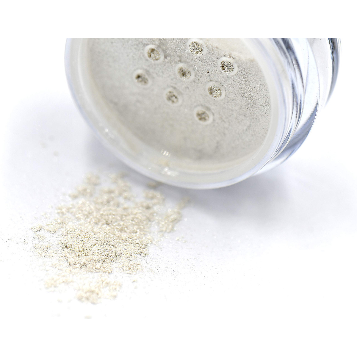Pure Ziva White Sparkle Vanilla Shimmer Vegan Single Loose Eyeshadow; Talc, Paraben & Cruelty Free