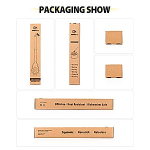 Pack of 2 Silicone Pasta Fork, Kitchen Heat Resistant Noodle Spoon Server, BPA Free Spaghetti Strainer,Best Cooking Tools (Gray-Blue)