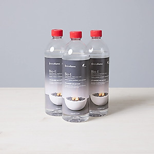 TerraFlame Premium Bioethanol Fuel 3 x 1 Liter | Clean Burning | Ventless | Bio-E Fuel for Fire Pit, Fireplace, Stoves and Burners | Eco-Friendly (1000 mL/ 32oz.) - (Pack of 3)