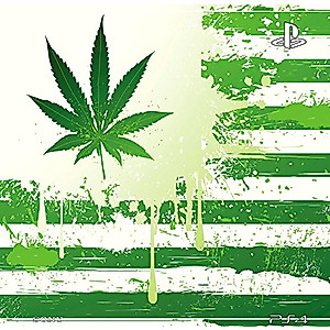 Skin Ps4 PRO - Cannabis Flag Marijuana - Limited Edition Decal Cover ADESIVA Playstation 4 Slim Sony Bundle