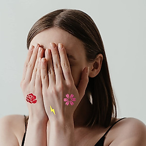 CUTELIILI Henna Tattoo Stencils Reusable for Women Girls and Kids, 200+ PCS Tattoo Templates, Airbrush Tattoo Stencil,Body Art Stencil Templates Chriatmas Gift Black