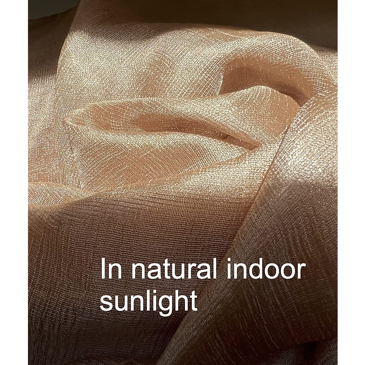 Shanlin Solid Color Silk Feel Long Scarves (Gold)