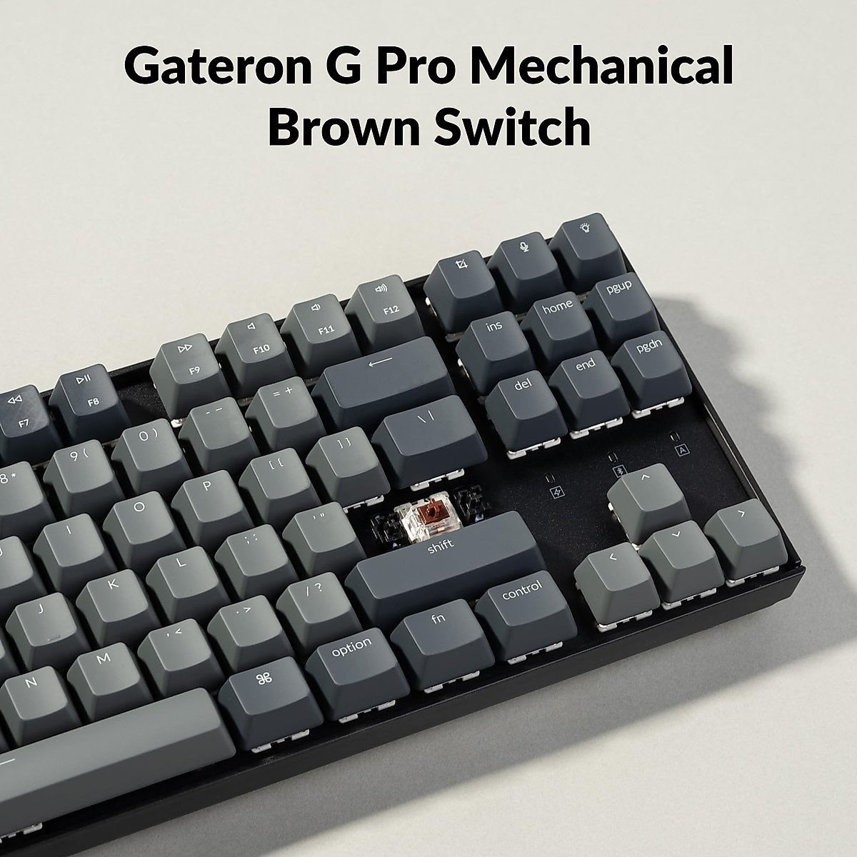 Keychron K8 Tenkeyless Wireless Mechanical Keyboard for Mac, White Backlight, Bluetooth, Multitasking, Type-C Wired Gaming Keyboard for Windows with Gateron G Pro Brown Switch