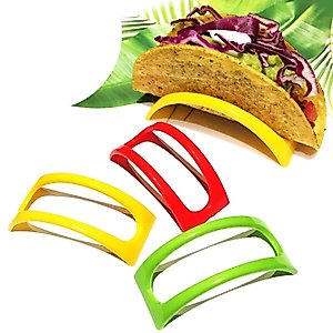 Millie Set of 12 Product & Taco Holder Rack - Tortilla Holder Taco Stand- Colorful Non Toxic BPA Free Microwave Safe Stands for Soft and Hard Shells-Taco Holder-Taco Stand Up Holder