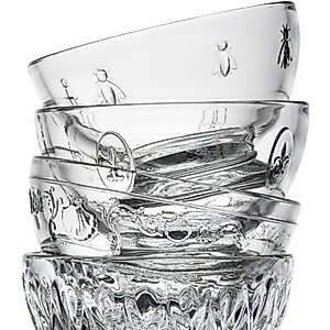 La Rochere Napoleon Bee Bowl (Set of 6), 9 oz, Clear