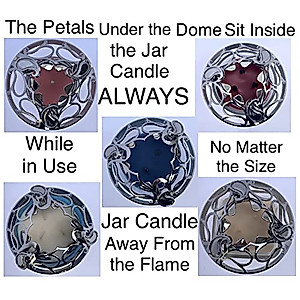 Peek Product Designs Adjustable Candle Topper for Jar Candles - Paisley - Candle Cover Shade Sleeves Candle Lid