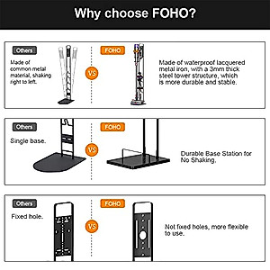 Foho Vacuum Stand for Dyson V15 V11 V10 V8 V7 V6,Stable Metal Storage Bracket Stand Holder for Dyson Handheld DC30 DC31 DC34 DC35 DC58 DC59 DC62 Cordless Vacuum Cleaners & Accessories & Attachments