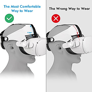 Aixoto Head Strap for Oculus Quest 2/Meta, Updated Adjustable Halo Strap, Replacement for Elite Strap, Less Pressure on Your Face, Comfortable VR Accessories