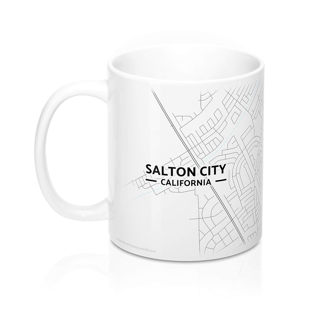 Hometown Bias Salton City, California CA Map Mug (11 oz)