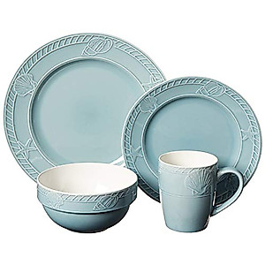 Pfaltzgraff Antigua 16 Piece Dinnerware Set (Set of 4), Blue
