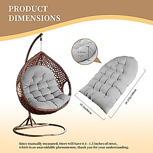 BCKNT Thicken Hanging Basket Seat Cushion, Hammock Swing Chair Cushions, Soft Egg Patio Chair Cushion with High Elasticity PP Cotton, for Indoor and Outdoor Garden Offices