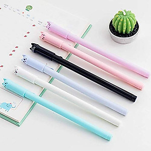 Sencoo 24 Pieces Cute Cat Pen 0.5 mm Gel Pens Black Ball Point Pens School Office Supplies School Birthday Gift