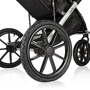 Evenflo Victory Plus Jogger Stroller, Compact, Lightweight, Self-Standing, Ample Storage, Large Tires, Swivel Wheel, Full Coverage Canopy, Multi-Reclining Seat, Compatible With LiteMax Infant Car Seat